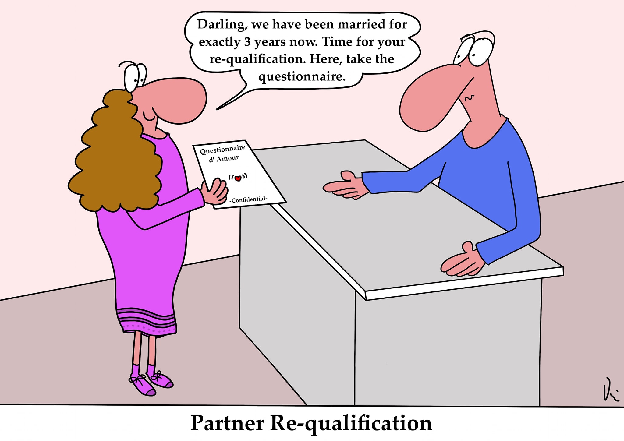 Partner Re-Qualification – Dr. Struntz & Co. – schräge Cartoons
